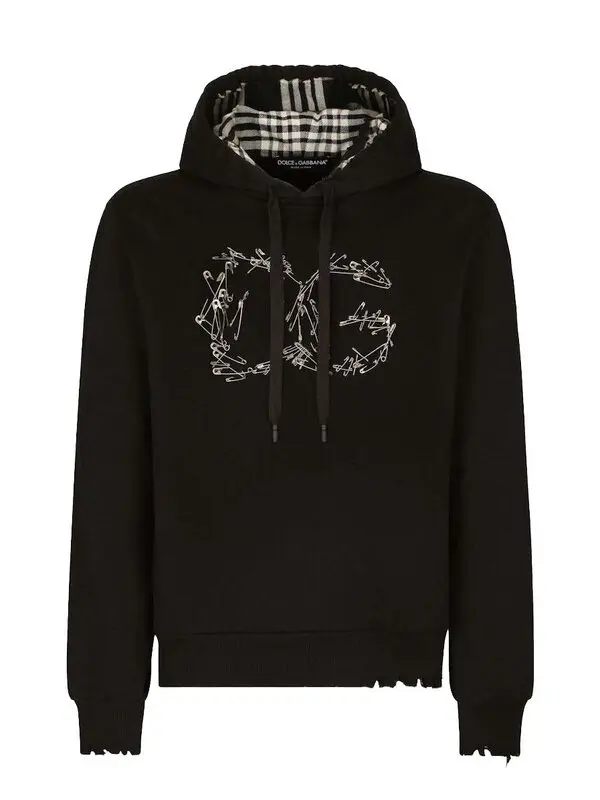Dolce & Gabbana Safetypin Logo Hoodie - Black