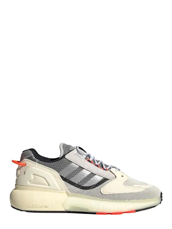 Adidas Zx 5k Boost Lerna Cream Sneakers - Silver Metallic/cream White/solar Red