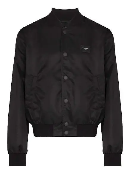 Dolce & Gabbana Dg Plaque Bomber Jacket - Black