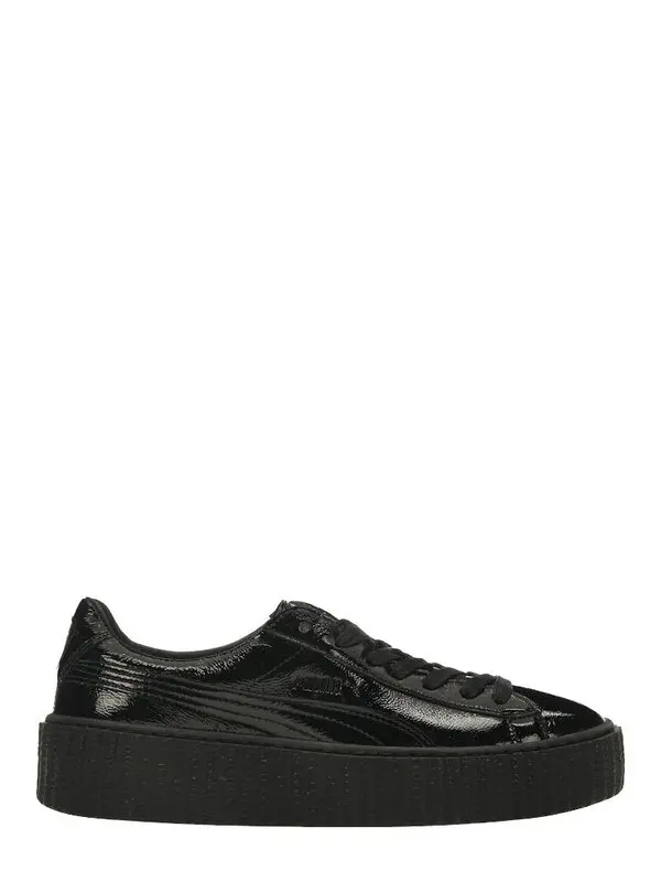 PUMA Creeper Rihanna Fenty Cracked Leather Sneakers - Black/puma Black