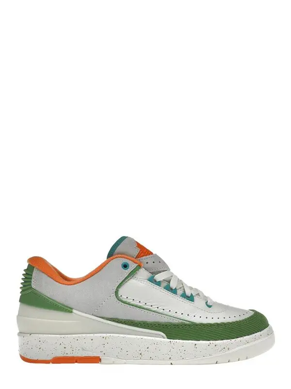 JORDAN 2 Retro Low Titan Sneakers - Sail/safety Orange/chlorophyll