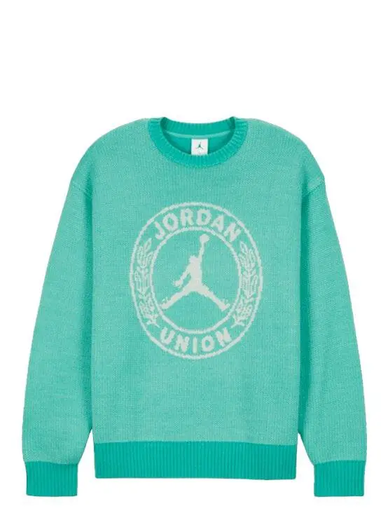 JORDAN X Union Mj Sweater - Kinetic Green/white