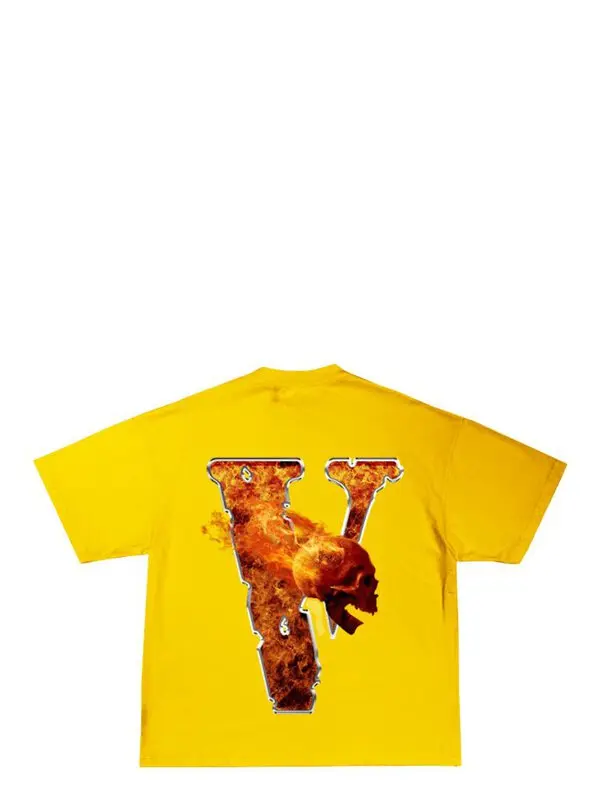 JUICE WRLD X Vlone Inferno Tee Shirt - Yellow
