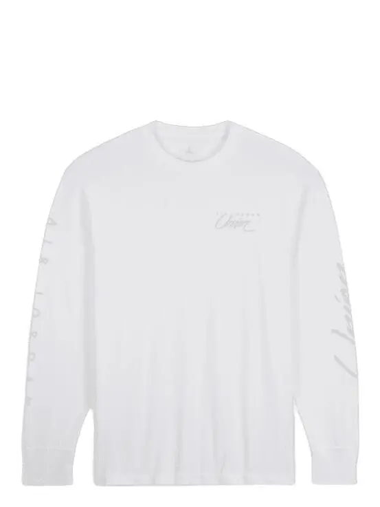 JORDAN X Union Mj Long Sleeve Tee Shirt - White/grey Haze