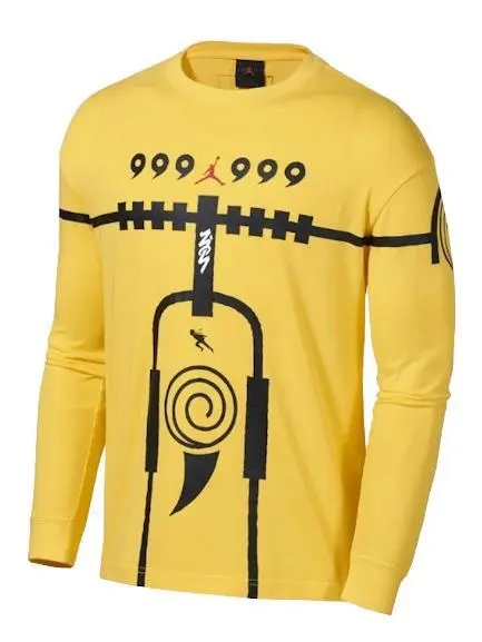 JORDAN X Zion X Naruto Long Sleeve T-shirt - Lemon Wash