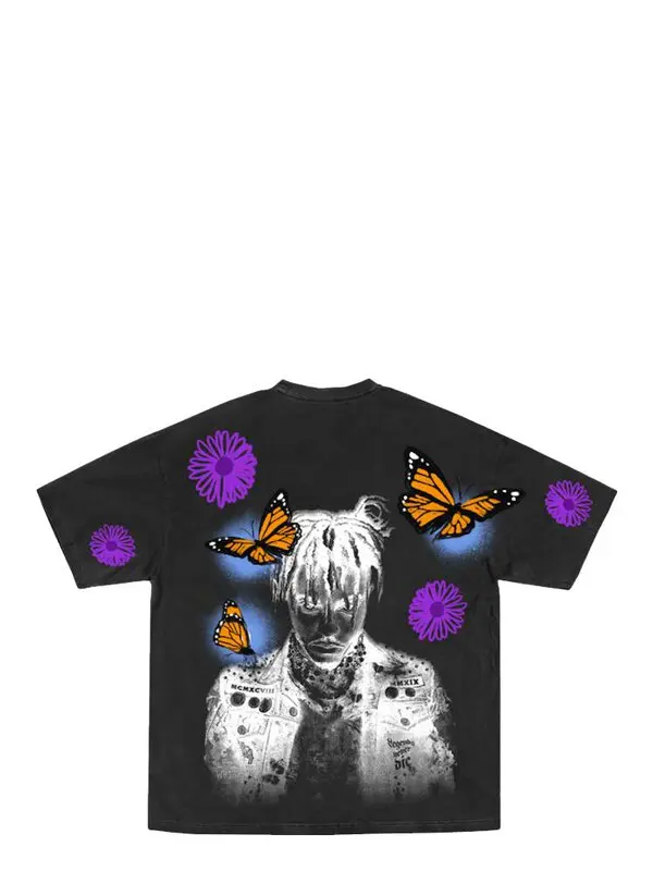 JUICE WRLD Butterfly Tee Shirt - Black