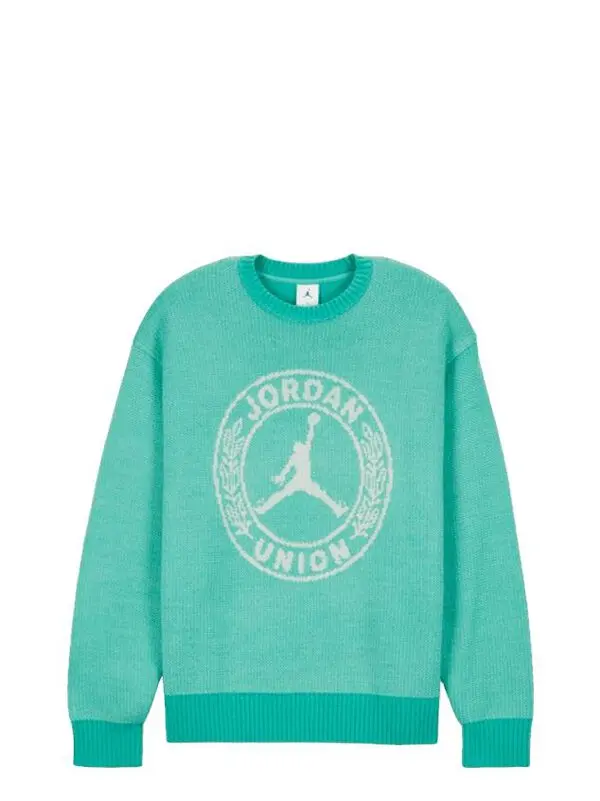 JORDAN X Union Mj Sweater - Kinetic Green/white