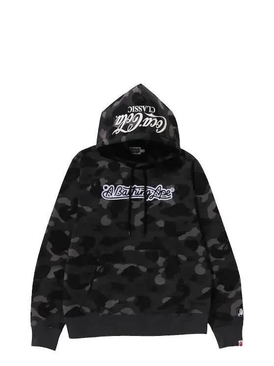 BAPE X Cocacola Camo Ape Head Pullover Hoodie - Black