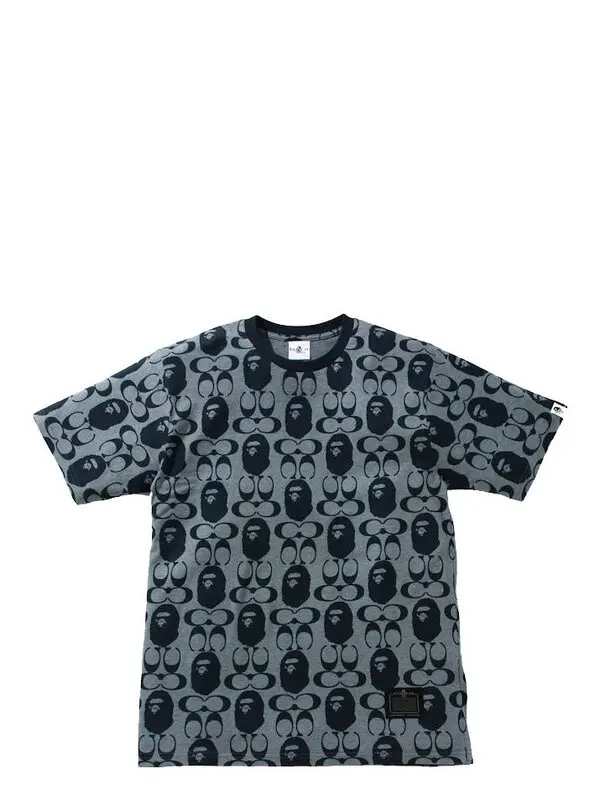 A BATHING APE X Coach Tee Shirt - Navy Blue