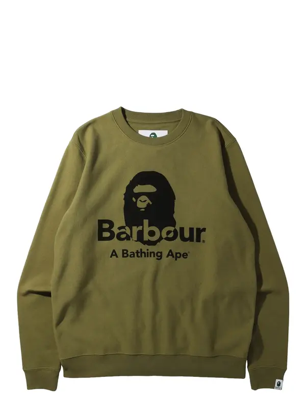 BAPE X Barbour Crewneck Sweatshirt - Green