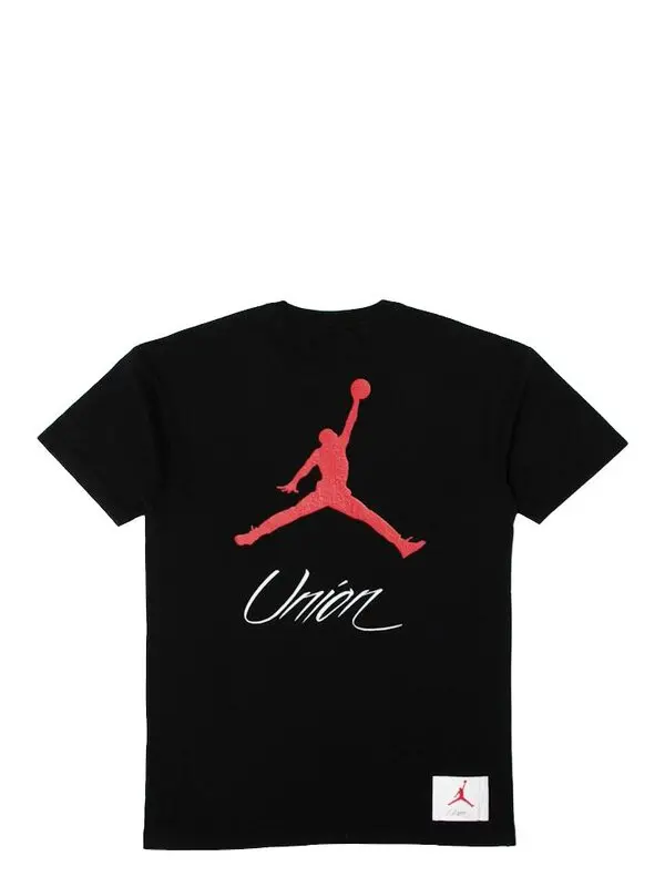 JORDAN X Union Nrg Vault Aj Flight Jumpman Tee Shirt - Black