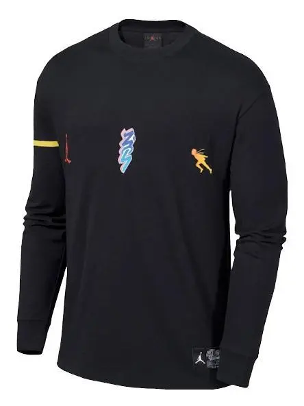 JORDAN X Zion X Naruto Long Sleeve T-shirt - Black