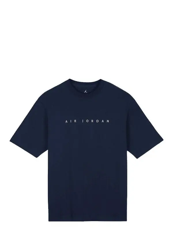 JORDAN X Union Mj Short Sleeve Tee Shirt - College Navy Blue/coconut Milk