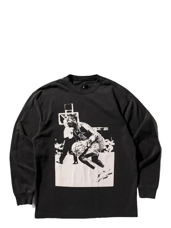 JORDAN X Union J Long Sleeve T-shirt - Off Noir