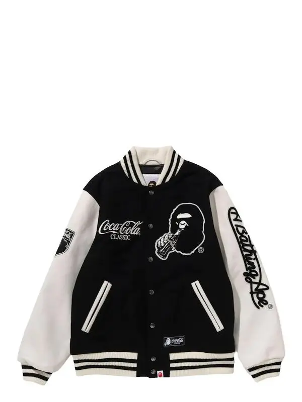 BAPE X Cocacola Varsity Jacket - Black