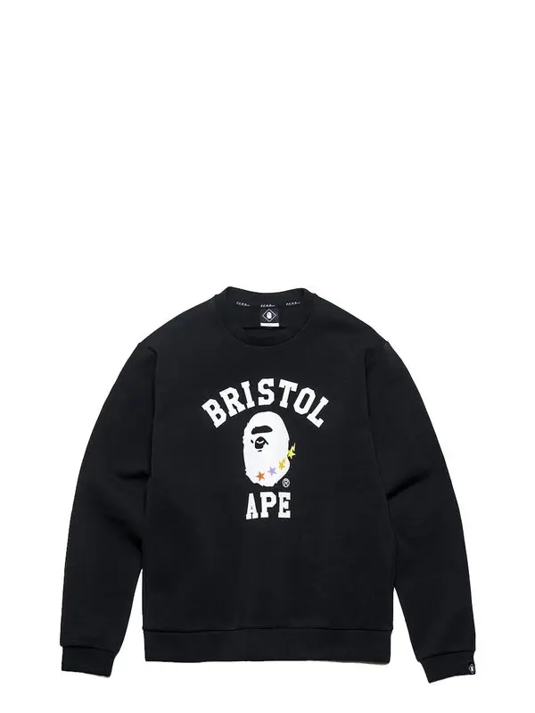 BAPE X F.c.r.b. College Crewneck Sweatshirt - Black