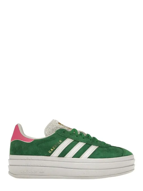 Adidas Gazelle Bold Sneakers - Green/cloud White/lucid Pink