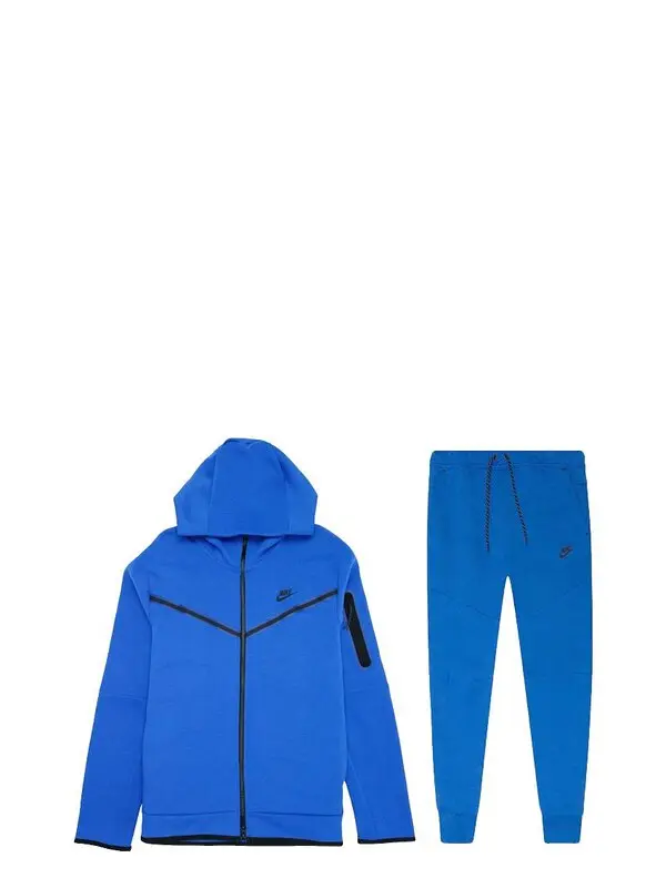 Nike Sportswear Tech Fleece Full Zip Hoodie & Joggers Set - Game Royal/black