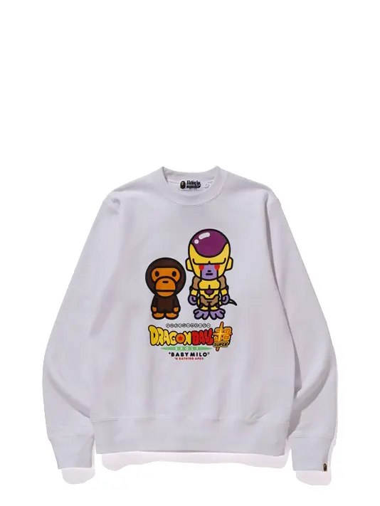 A BATHING APE X Dragonball Super Golden Frieza Crewneck Sweatshirt - White
