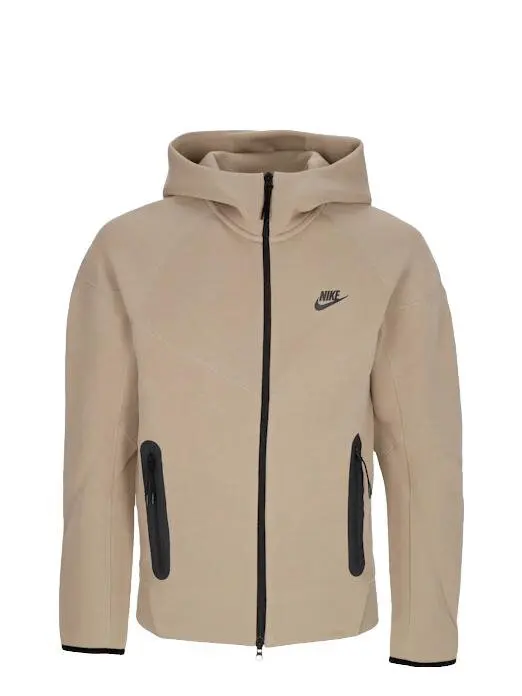 Nike Sportswear Tech Fleece Windrunner Full-zip Hoodie - Khaki/black