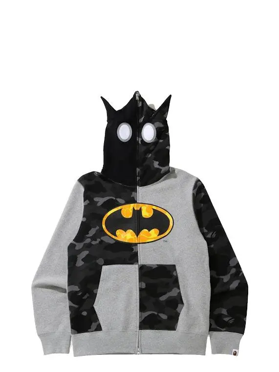 BAPE X Dc Batman Full Zip Hoodie - Gray