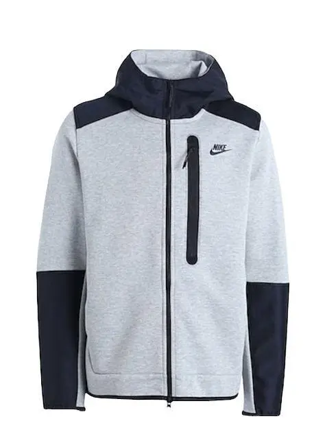 Nike Sportswear Tech Fleece Overlay Fullzip Hoodie - Grey/black