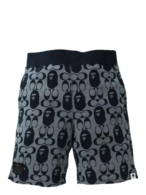 BAPE X Coach Sweat Shorts - Navy Blue