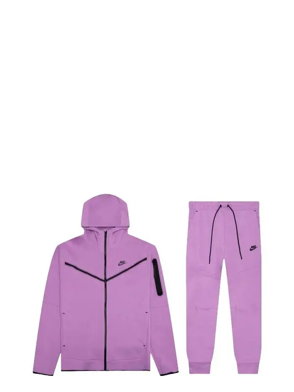 Nike Sportswear Tech Fleece Hoodie & Joggers Set - Violet Shock/black
