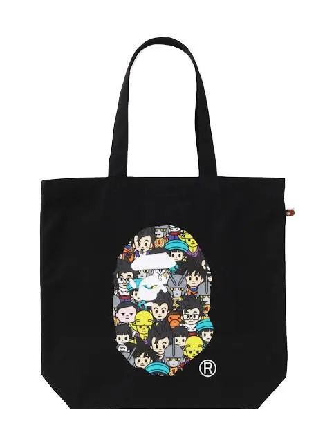 A BATHING APE X Dragon Ball Super Ape Head Tote - Black