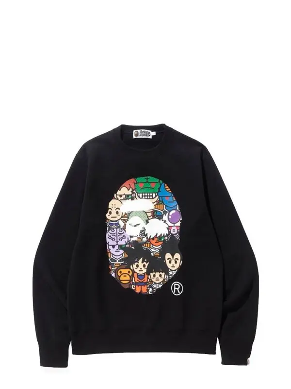 A BATHING APE X Dragon Ball Z Crewneck Sweatshirt - Black