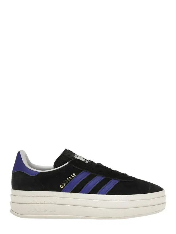 Adidas Gazelle Bold Sneakers - Core Black/lucid Blue/gold Metallic