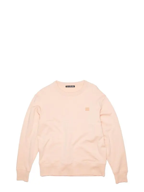 Acne Studios Face Patch Crewneck Sweatshirt - Powder Pink