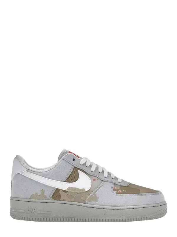 Nike Air Force 1 Low '07 Lx Embroidered Desert Camo - Photon Dust/team Orange