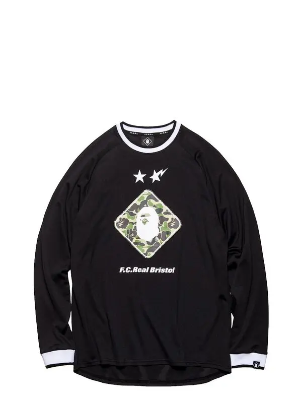 BAPE X F.c.r.b. Emblem Long Sleeve T-shirt - Black