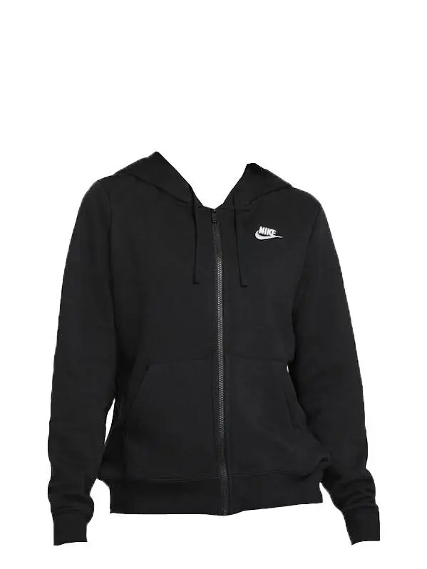 Nike Sportswear Club Fleece Full-zip Hoodie - Black/white