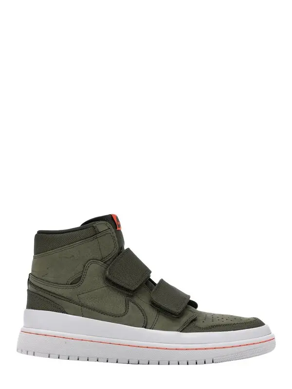 JORDAN 1 Retro High Double Strap Sneakers - Olive Canvas/light Bone/cone