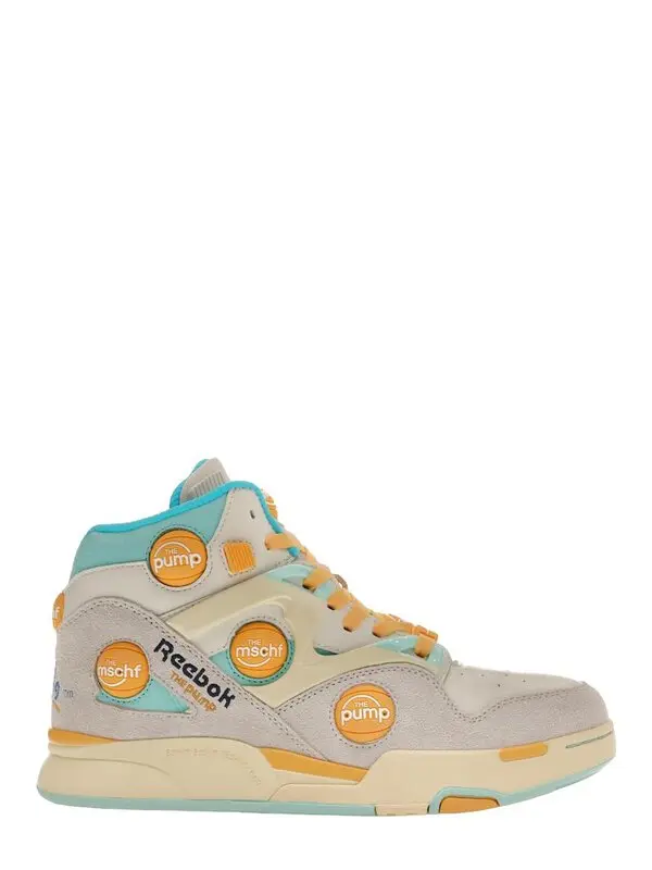 MSCHF X Reebok Pump Omni Zone Ix Sunbleached Sneakers - Yellow/blue/orange