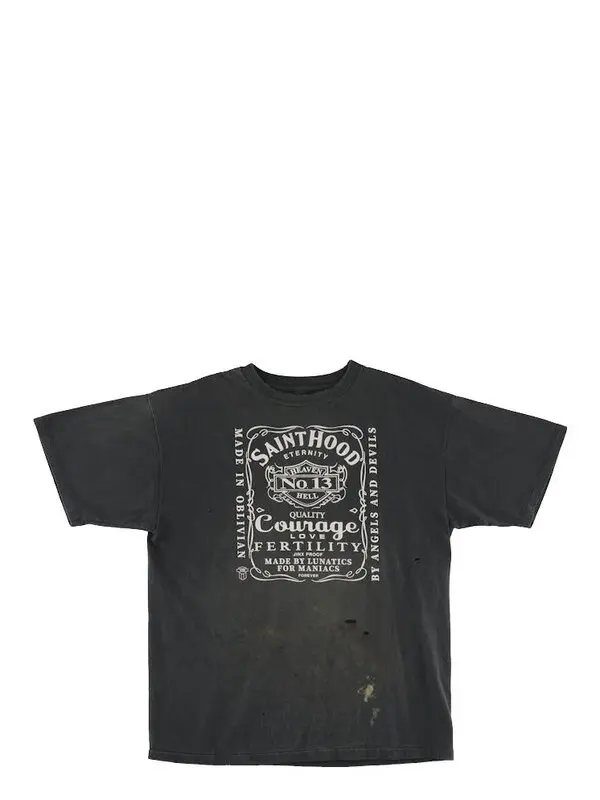 NEIGHBORHOOD X Saint Mxxxxxx Sthd Heaven Hell T-shirt - Vintage Black