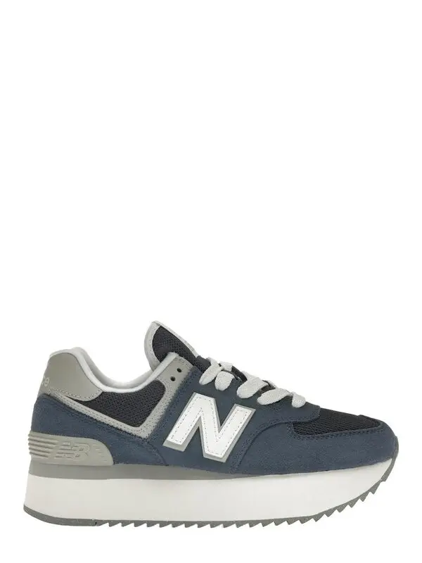 NEW BALANCE 574 Plus Lace-up Sneakers - Vintage Indigo/rain Cloud/white