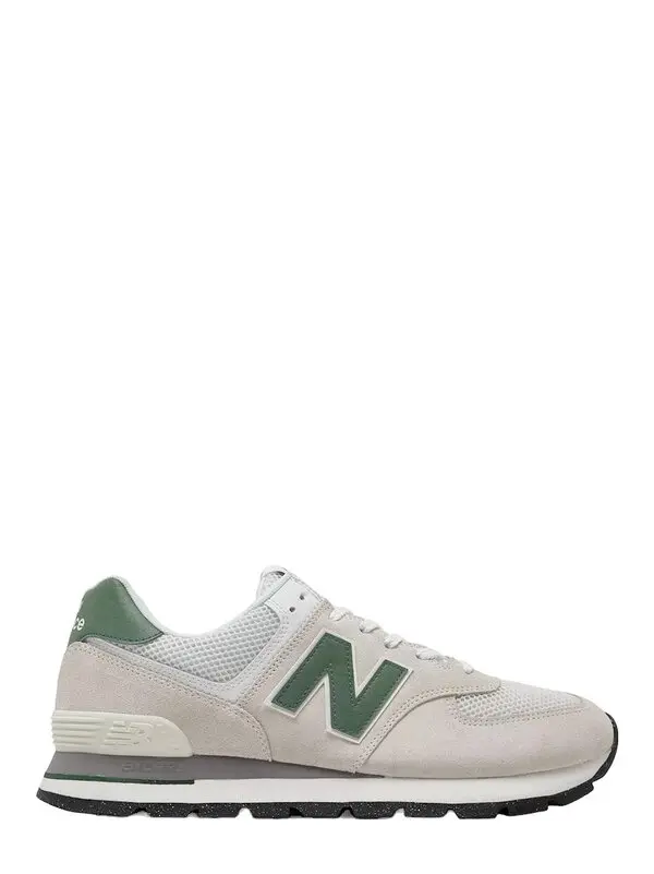 NEW BALANCE 574 Rugged Sneakers - White/green