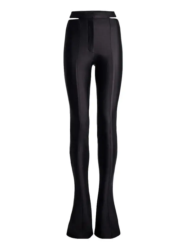 MUGLER Jersey Cutout Pants - Black