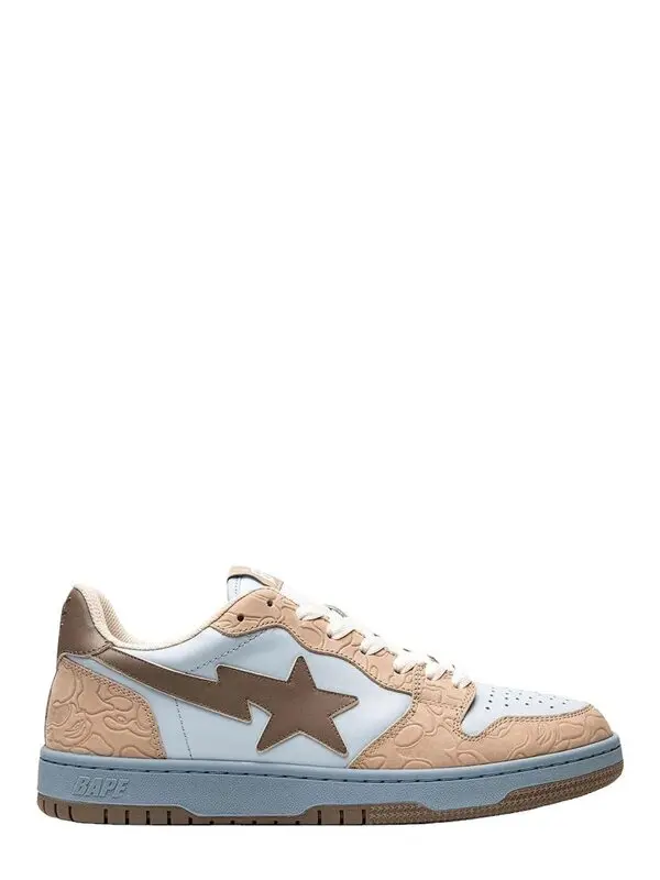 BAPE A Bathing Ape Court Sta Sneakers - Beige/light Brown/blue