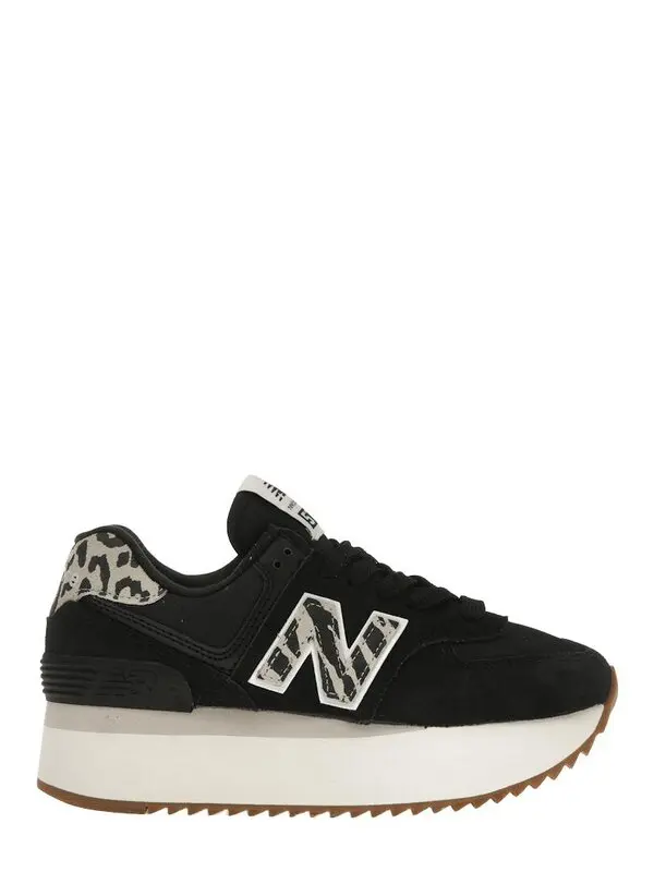 NEW BALANCE 574+ Animal Print Sneakers - Black/moonbeam/sea Salt
