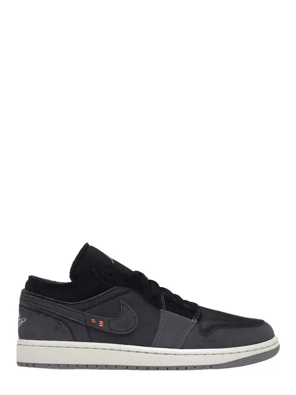 JORDAN 1 Low Craft Inside Out Sneakers - Black/grey/orange