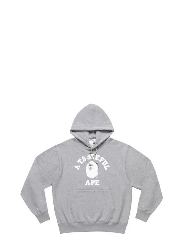 BAPE X Jjjjound Relaxed Classic College Pullover Hoodie - Gray