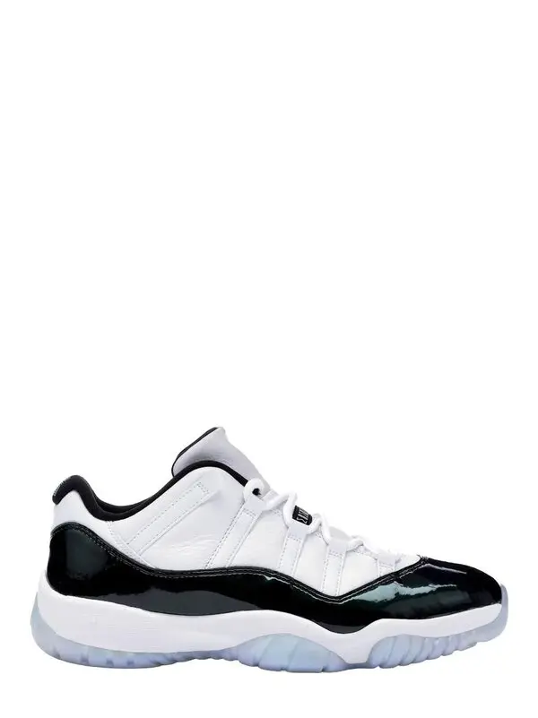 JORDAN 11 Retro Low Iridescent Sneakers - White/black/emerald Rise
