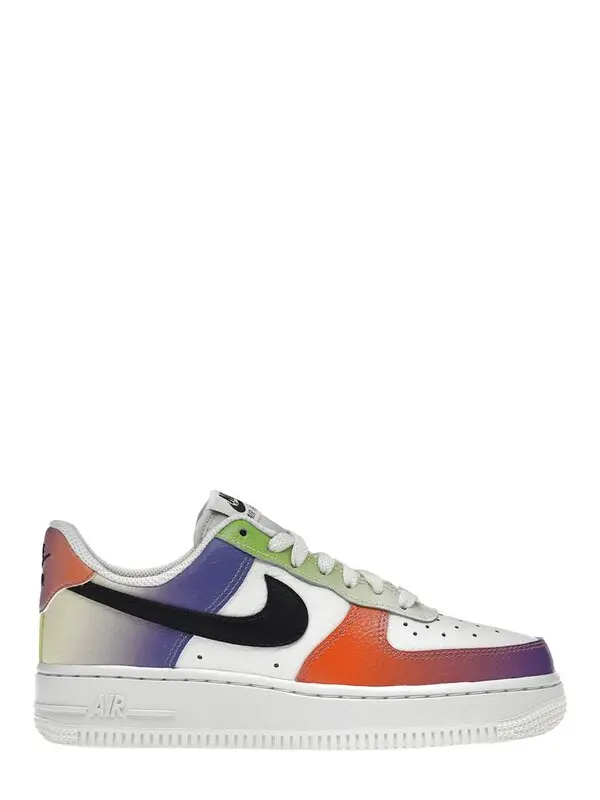 Nike Air Force 1 Low '07 Gradient Sneakers - Summit White/black/bright Mandarin