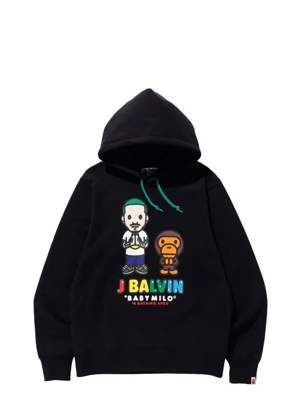 BAPE X J Balvin Milo Pullover Hoodie - Black