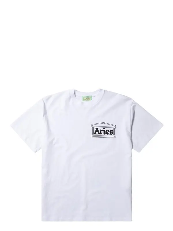 Aries Temple Short Sleeve Tee - White (fw22)