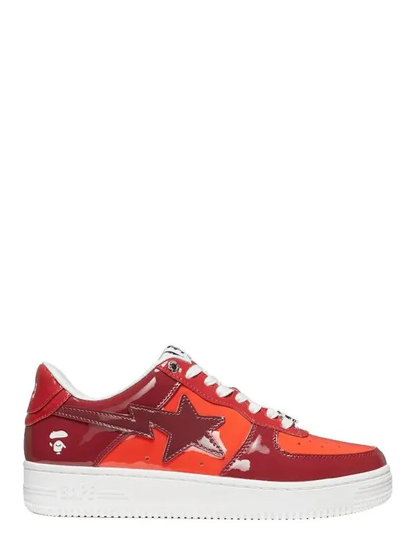 BAPE A Bathing Ape Sta Low Camo Sneakers - Camo Red